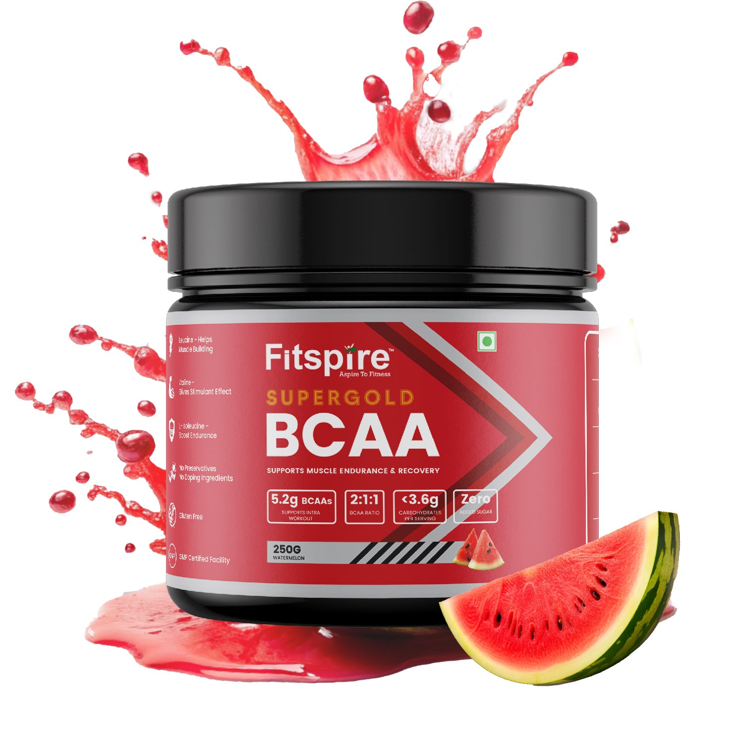 GOLD BCAA- WATERMELON | Muscle Recovery Supplement by Fitspire