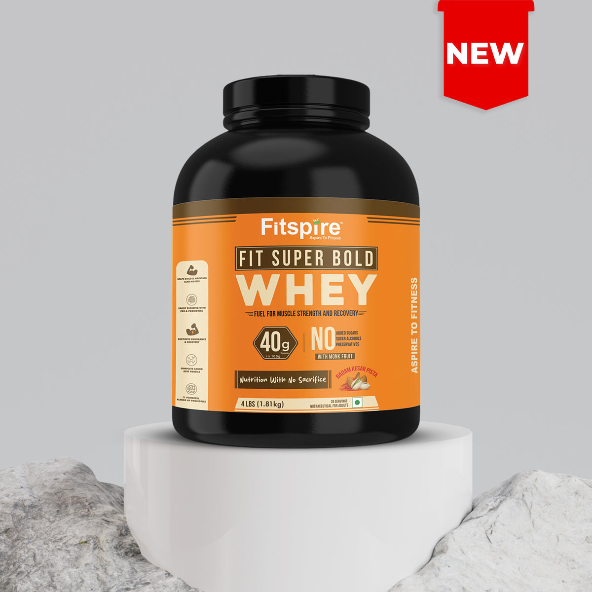 Fit Super Bold Protein – Badam Kesar Pista (4 LBS) – Fitspire